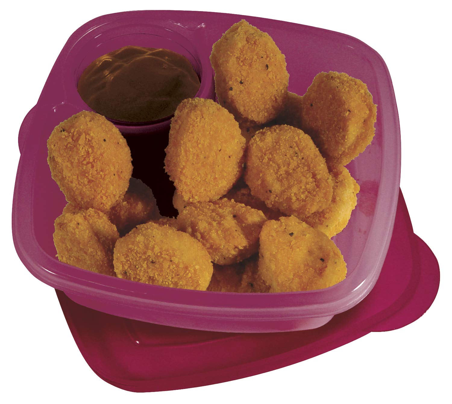 Take A Dip 2 the Side Food Container Keeps Dips, Fruit, Chips, Sandwiches, & More Separate & Ready for Lunch, Two Pack