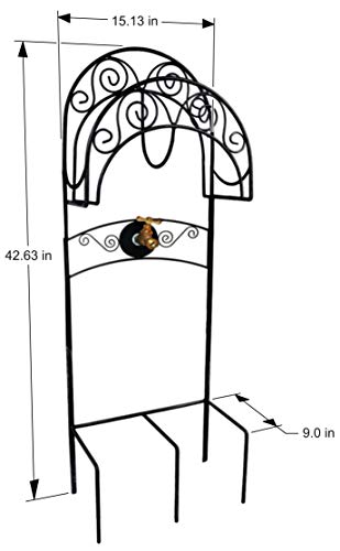 Liberty Garden 640 Carrington Decorative Metal Hose, Stand w/Bib, Black