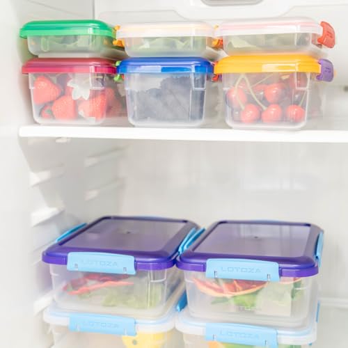 12oz Small Food Storage Containers with Lids Airtight BPA Free To Go Fruit BPA Free for Chia Jam Snack Yogurt 4 SETS 1.5Cup