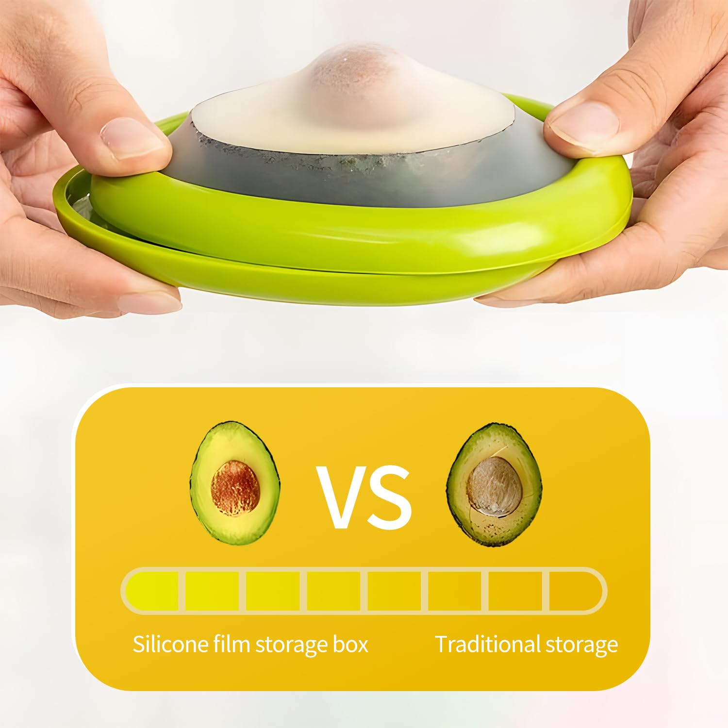 Silicone Fruit Storage Container Vegetable Food Storage Containers Set for Fridge Onion Storage Container, Avocado Keeper, Tomato Saver Container, and Lemon Holder Box 4PCS