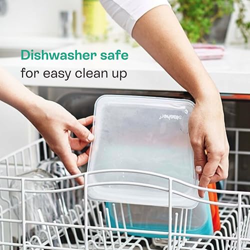 MightyNest 2 Piece Freezing Set | Souper Cubes 1 Cup Freezer Tray | Stasher Mega Silicone Bag | Reusable | Meal Prep | Portion Control | Dishwasher Safe | Oven Safe | Prevents Food Waste | Giftable
