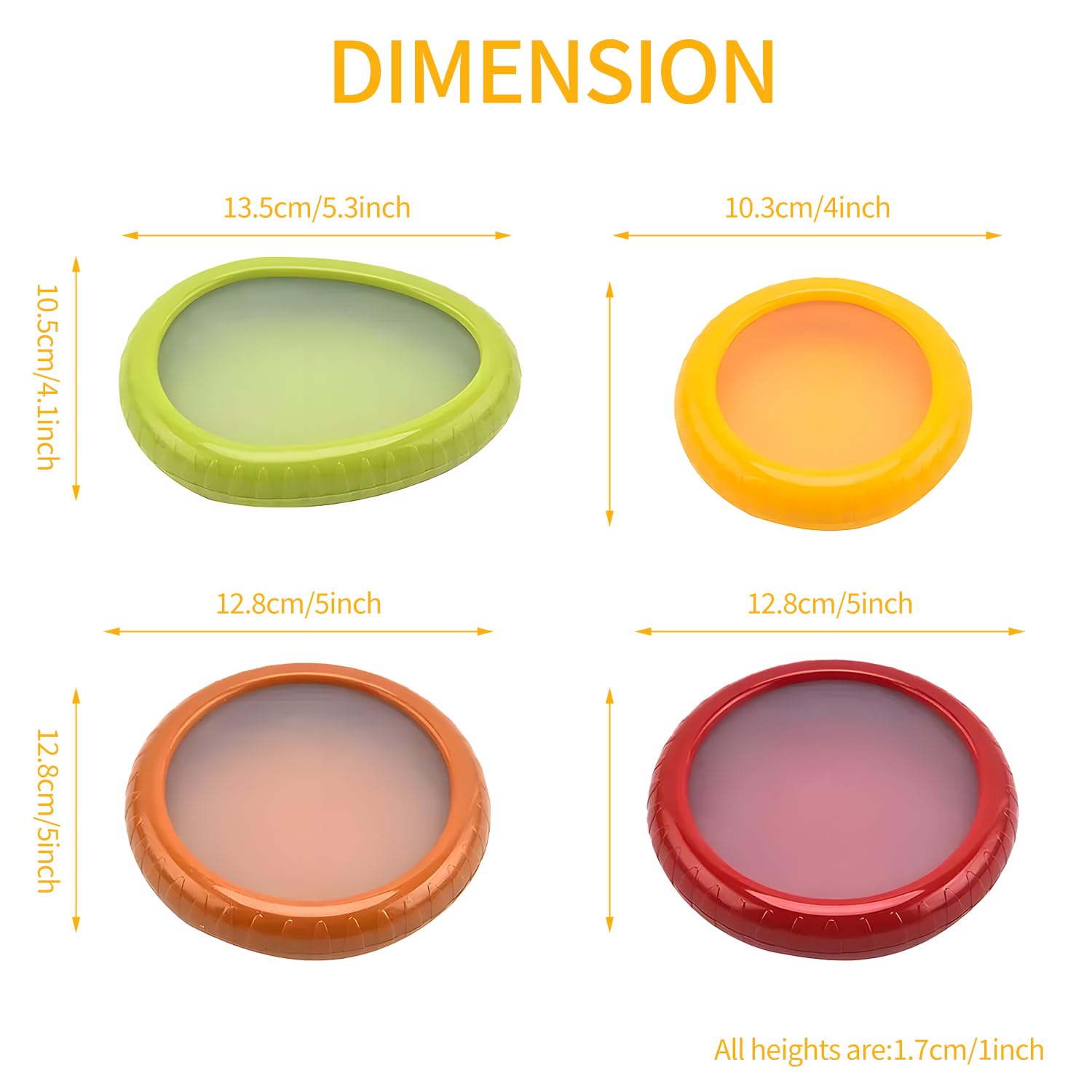 Silicone Fruit Storage Container Vegetable Food Storage Containers Set for Fridge Onion Storage Container, Avocado Keeper, Tomato Saver Container, and Lemon Holder Box 4PCS