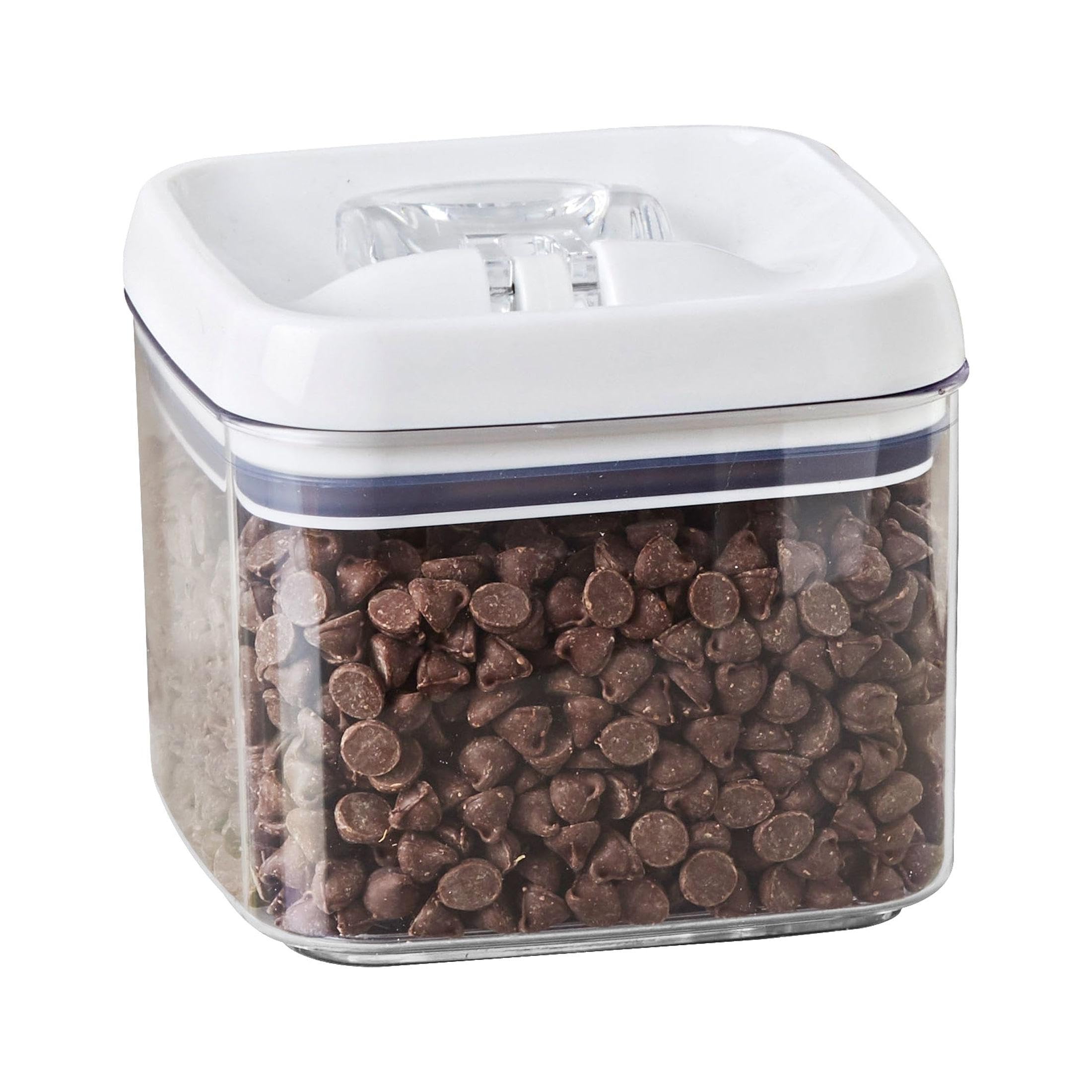 SeaMory Flip-Tite Large Square Food Storage Containers, Canister Pack of 4, transparent