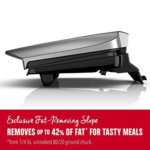 George Foreman 9-Serving Basic Plate Electric Grill and Panini Press, 144-Square-Inch, Platinum, GR2144P