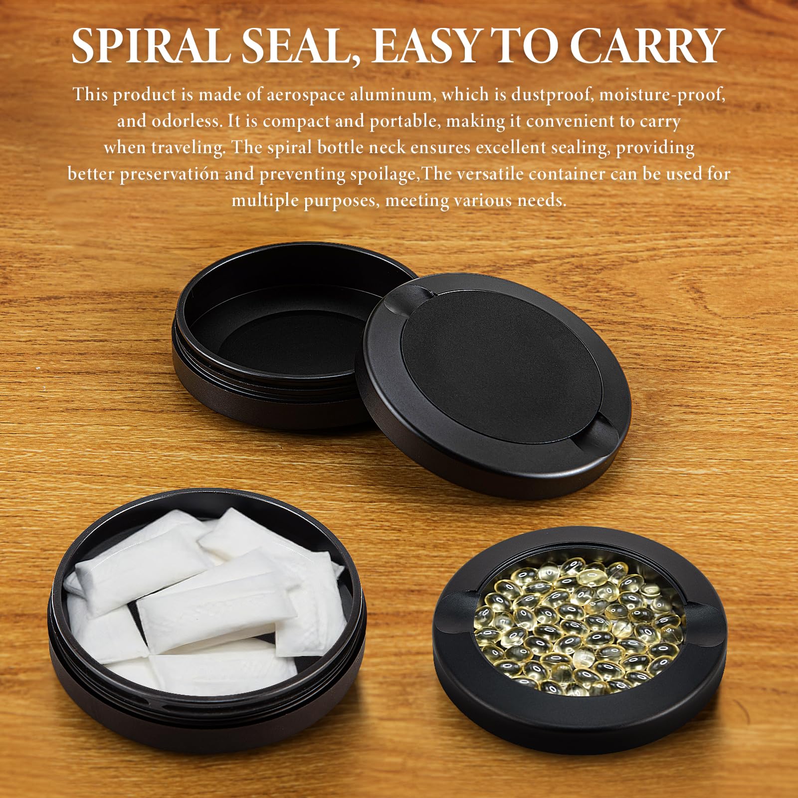 Misneach927 Snus Container,Z Caddy,Aluminum Metal Zyn Container for Pouch Storage and Everyday Carry Items,Metal Travel Containers for Pocket or Purse,The Thoughtful Gift for Valentine's