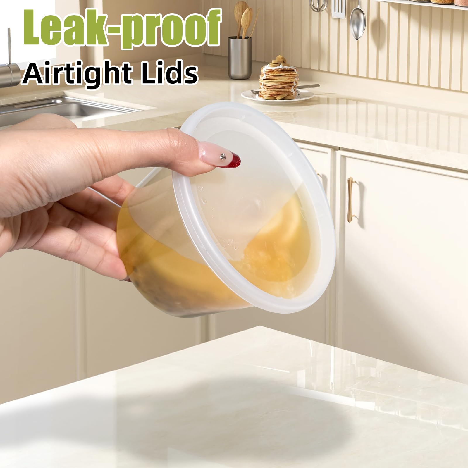 EASYTRIP 24 Pack plastic Food Storage Containers 32 oz,Deli Containers With airtight lid,Disposable Meal Prep Containers/BPA Free/Freezer Safe/Dishwasher Safe/Microwave Safe/Stackable