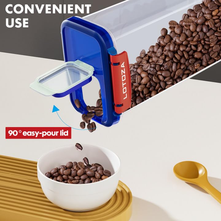 JOYOURMOUTH 3 pcs Cereal Containers Storage Cereal Dispenser For Pantry Plastic Storage Containers with Flip Top Lid Pour Airtight for Food BPA Free 2800ml/95oz