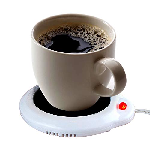 Eutuxia Mug Warmer for Home & Office. Great for Warming Up Cups, Coffee Mugs, Wax, and Beverages on Desks, Tables & Countertops. Electric Heated Plate Warms Quickly. Enjoy Hot Drinks on Cold Days.