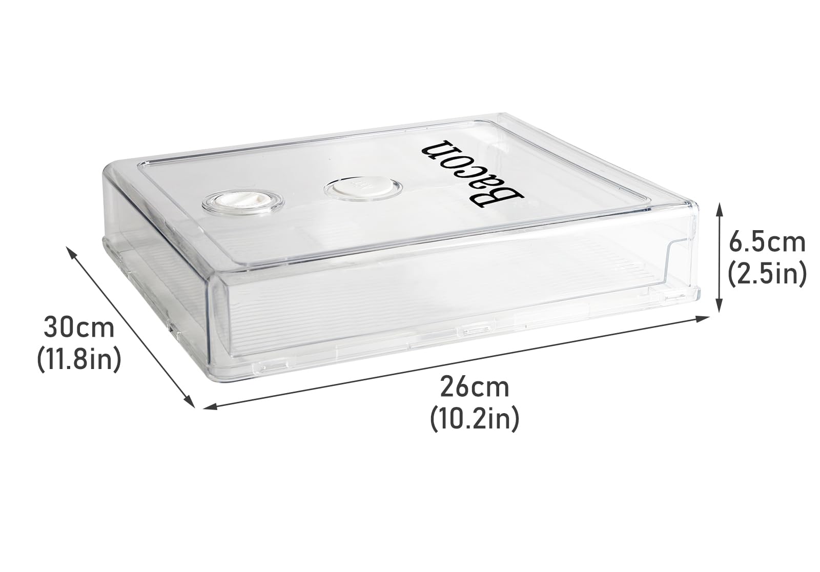 Xbopetda Bacon & Deli Meat Container for Fridge with Drawer, Stackable Cheese Container, Food Storage Organizer