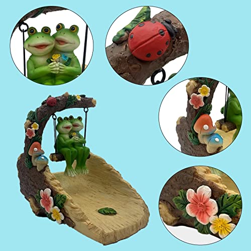 Outdoor Statue for Gutter Downspout Extension Decoration, Frog Couple Garden Statue & Sculpture Gutter Downspout Extender Guardian Accessory, Patio, Yard, Lawn Ornament Splash Block Decorative.