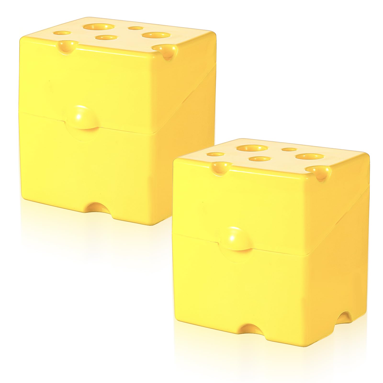 MAQUITA Sliced Cheese Container for Fridge, 2 PCS Cheese Storage Box with Flip Lid Plastic Cheese Keeper Cheese Saver Holder
