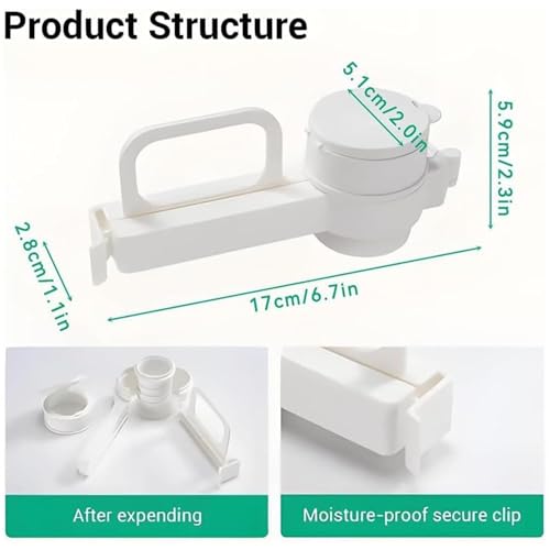 Food Bag Sealing Clip with Pour Spout, Chip Bag Clips, Chip Bag Clips Set, Seal Pour Food Storage Bag Clip for Snack,Oatmeal,Coffee,Potato Chips (4Pcs)