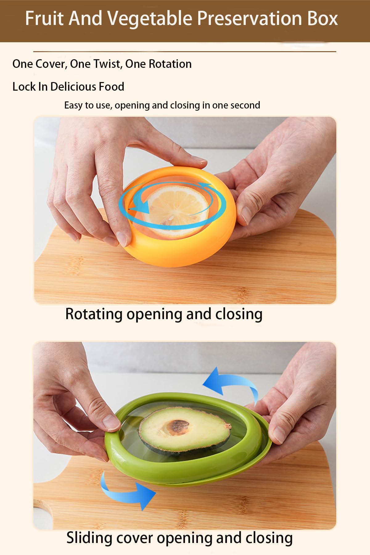 4Pack Silicone Fruit Storage Box, Refrigerator Onion Storage, Avocado Saver Holder, Fruit Storage Containers for Fridge Vegetables Lemons Anti-Oxidation Fruit Containers for Fridge to Keep Fresh