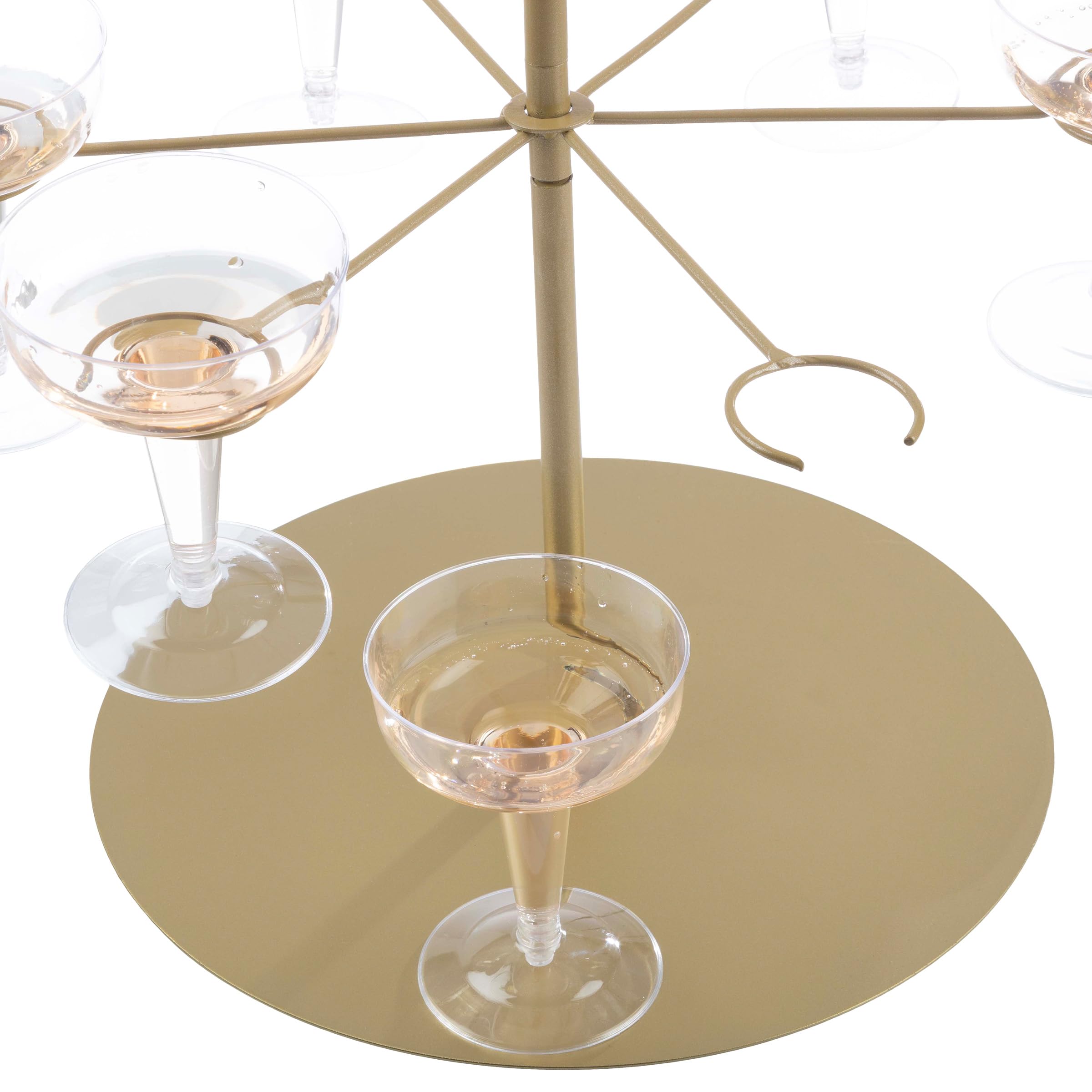 Lavish Home Cocktail Tree Stand - 3-Tier Champagne Tower Holds 18 Stemware Glasses - For Wedding, Shower, or Engagement Party Decorations (Gold)