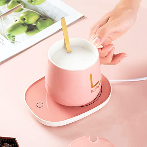 Coffee Mug Warmer , Smart Warmers Desk Cup Electric Plate Auto On/Off Gravity Induction Intelligent Gravity Sensing Heater Heating Beverage Drink for Desk Office Home Milk Tea Chocolate Water Candle