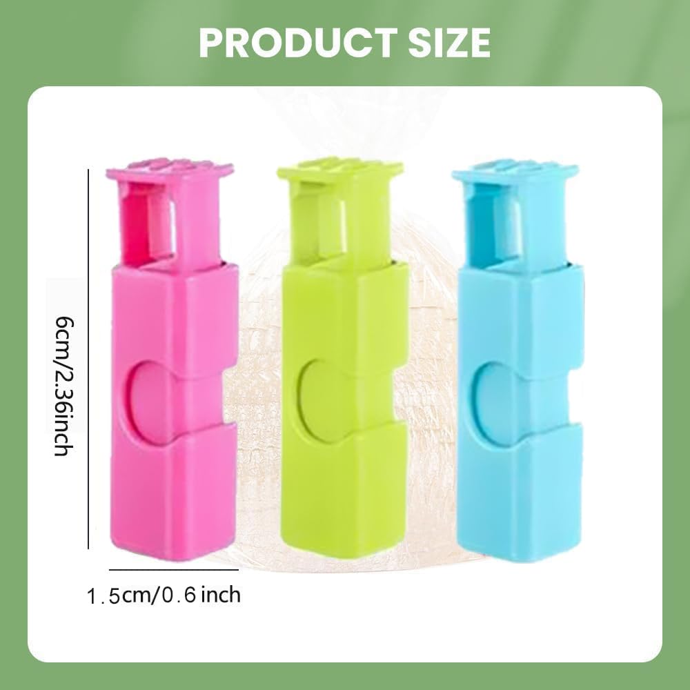 wanh Bread Bag Clips Reusable,Snack Bread Wrapper Sealing Clip to Keep Bread Fresh, Bread Ties Bag Closures Closer Cinchers,Squeeze and Lock Bread Clips for Food Storage (8Pcs Pink)