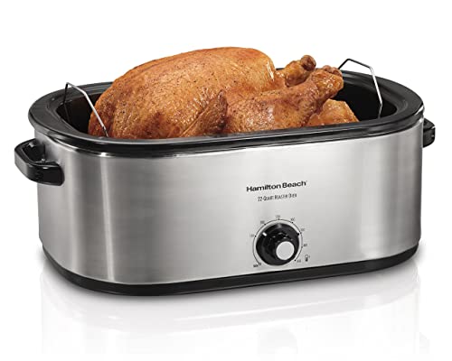 Hamilton Beach 28 lb 22-Quart Roaster Oven with Self-Basting Lid (Stainless Steel)