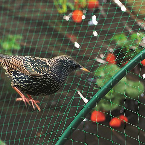 HSelar Best Bird Netting - Protect Plants and Fruit Trees from Birds and Wildlife – 13.12Ft x 49.2Ft Bird Netting with 50 Pcs Nylon Cable Ties - Reusable Instantly (Large Size)