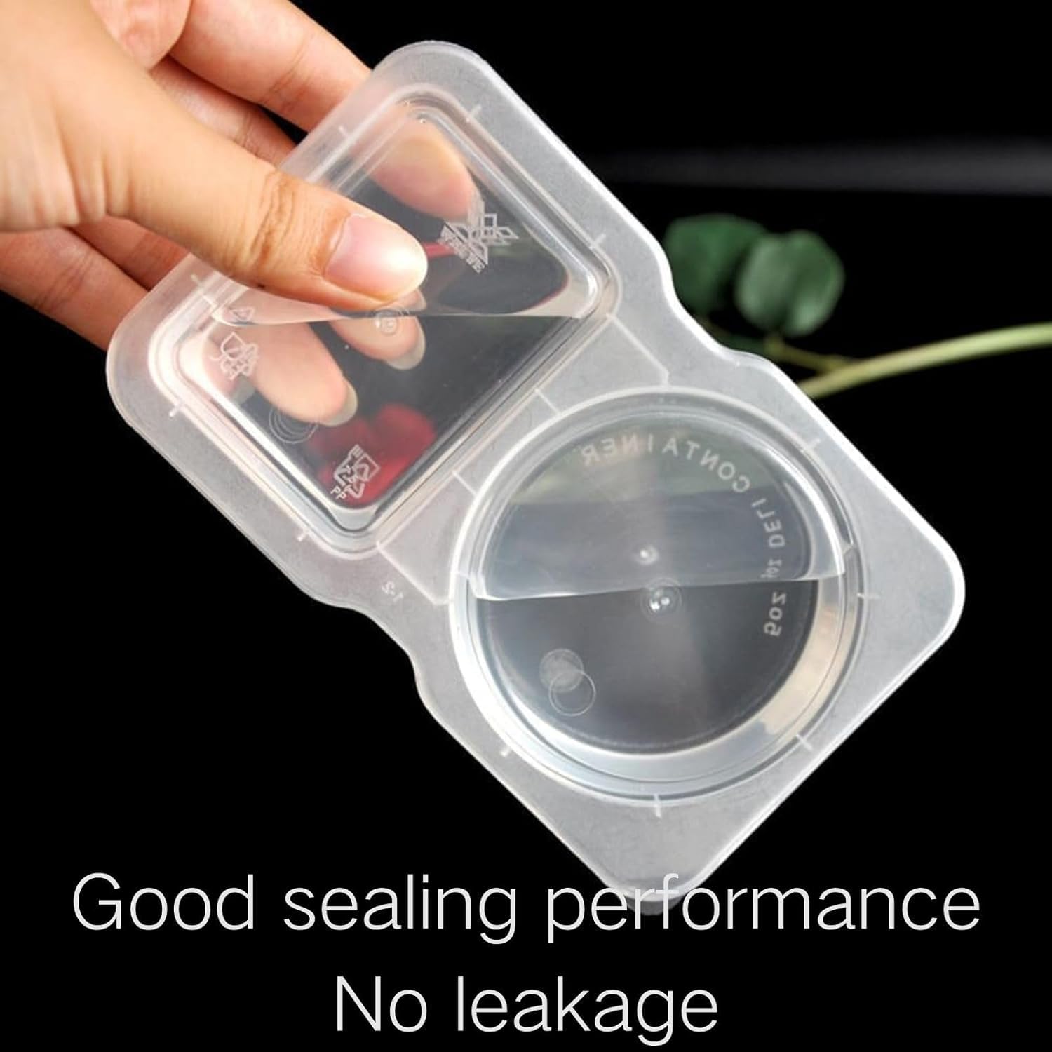 20PCS Double Compartment Condiment Container, Portable Reusable Sauce Container with Lids, Dual Compartment Container for Takeaway Sauces, Dips and Sampling