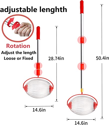 Large Nut Gatherer Rolling Nut Harvester Ball Picker Adjustable Lightweight Outdoor Manual Tools Picker Collector Walnuts Pecans Golf Nerf Darts and Ball 1'' to 3'' in Size (7.48 * 12.6in)