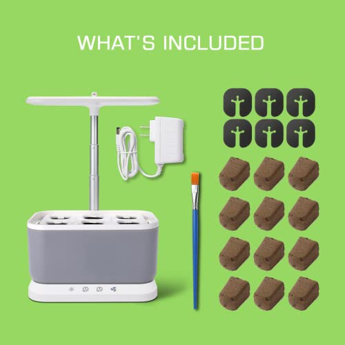 Hydroponics Growing System,Upgrade Wireless 360°Visible Detachable Indoor Herb Garden,Indoor Garden-with Aerator,Automatic Timer,Height Adjustable,Indoor Grow Kit Suitable for Home