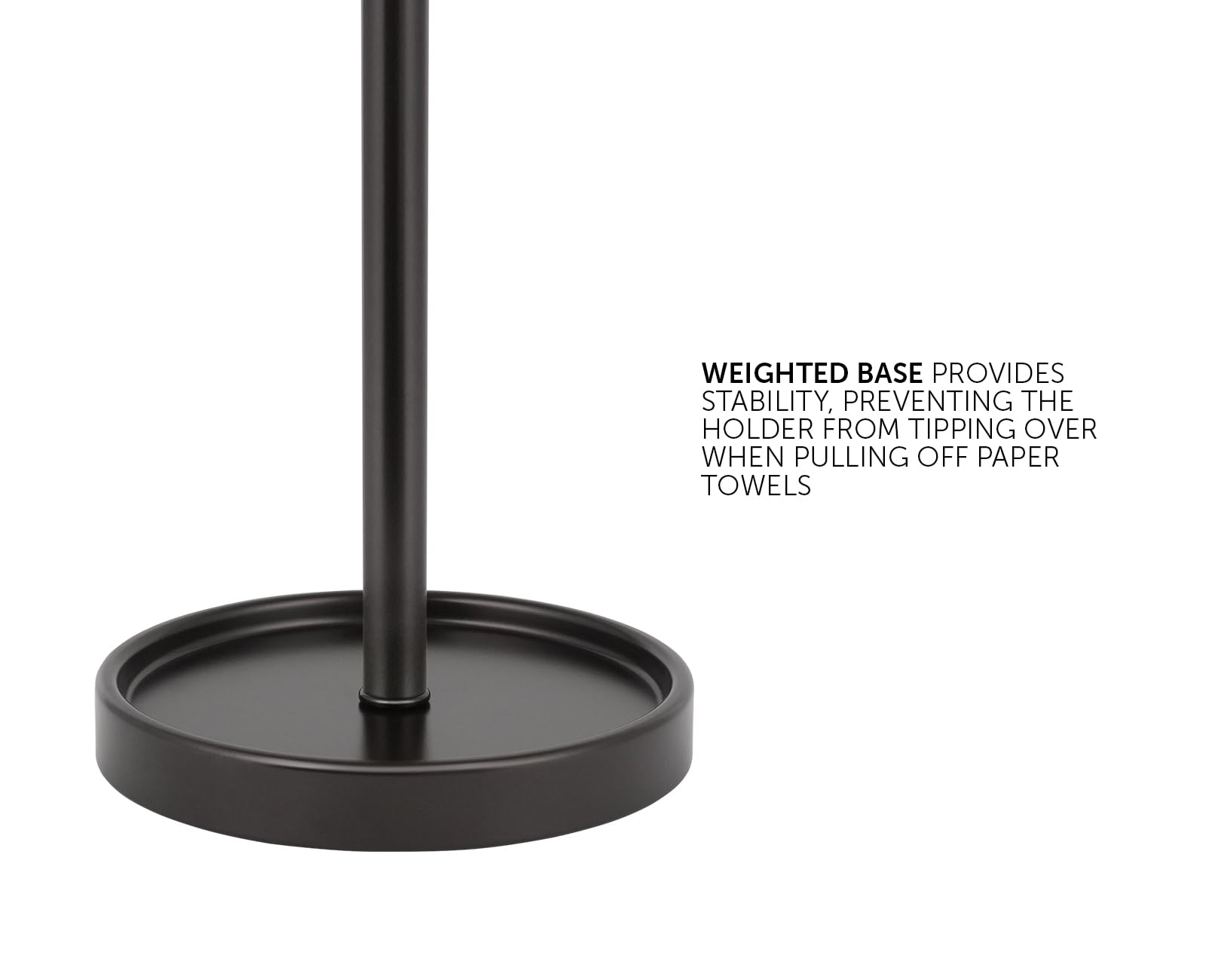 Ivilon Countertop Paper Towel Holder - Modern Bell End Minimalist Design - Color Oil Rubbed Bronze