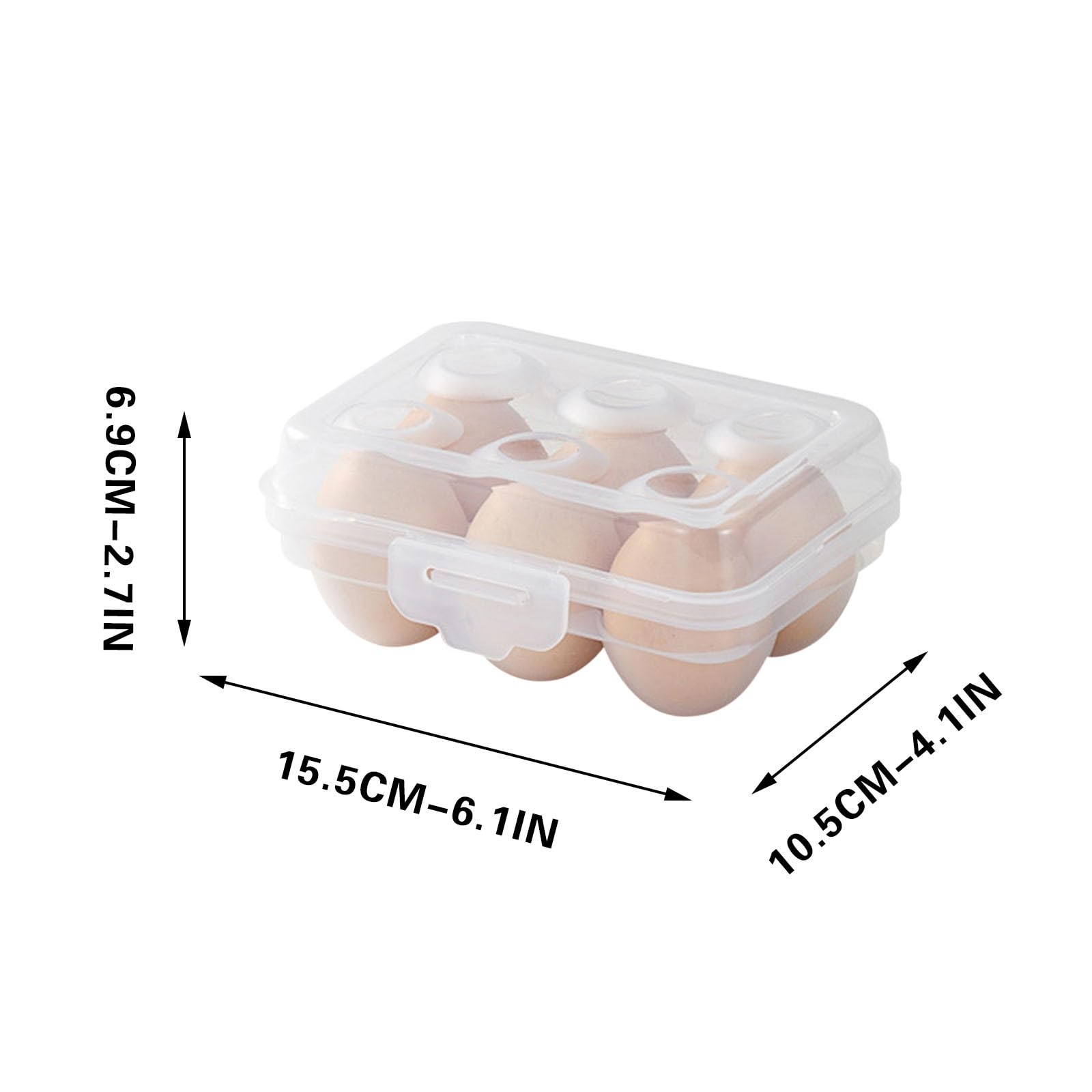 CENGNIAN Clear Egg Cartons, Egg Cartons Bulk Plastic Egg Holders for Home Ranch Chicken Farm Market Display 6/15/24-cavity (S)