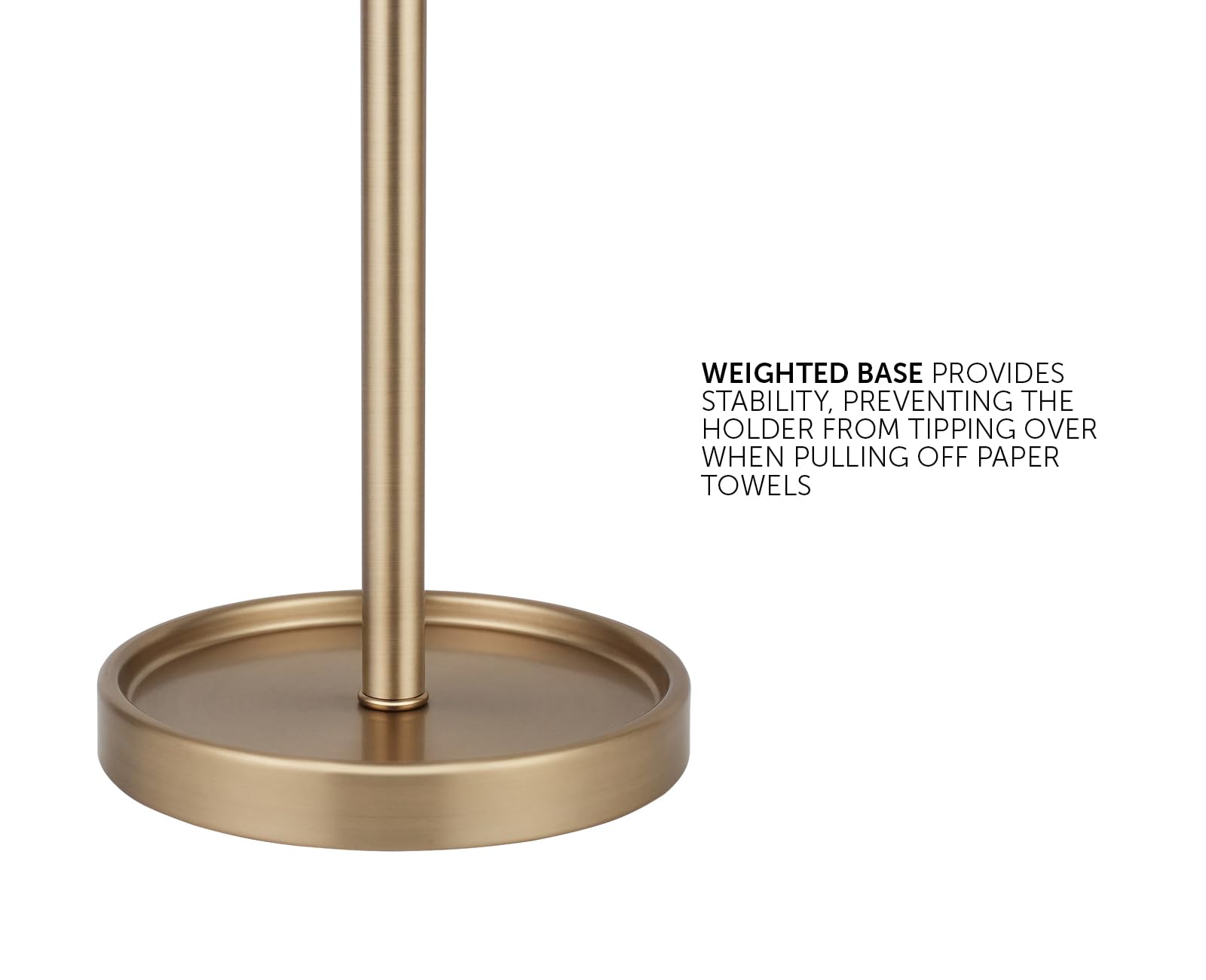 Ivilon Countertop Paper Towel Holder - Modern Sleek Ball Minimalist Design - Color Warm Gold