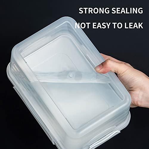 Generic Minimalist Multi-Compartment Food Storage Container with 4 Compartments, 22x14.5x10cm/8.66x5.7x3.93in, White, Portable, Airtight, Microwave, Dishwasher, Freezer Safe
