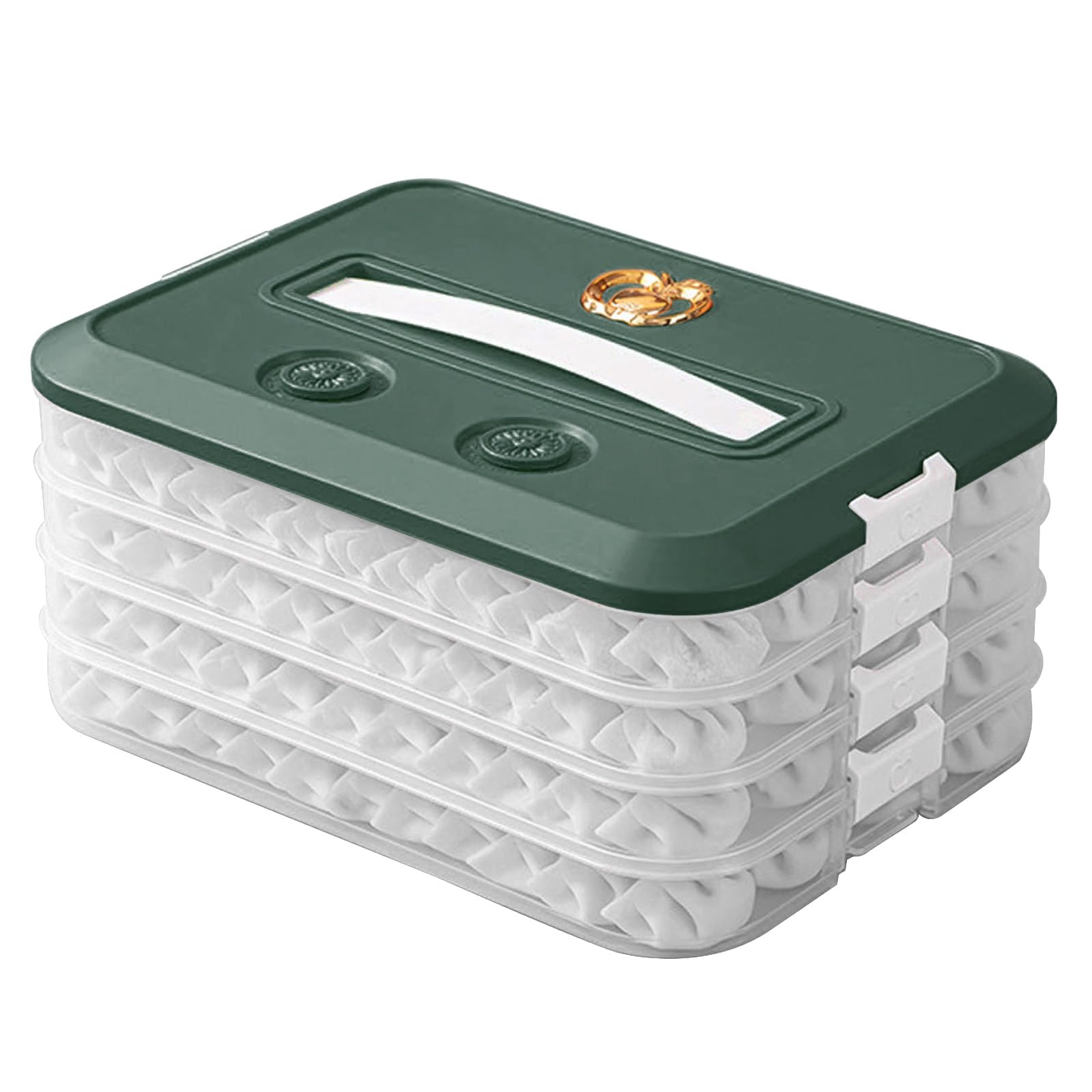 3 4 Layer Storage Box Food Containers Holder With Lid Refrigerator Froze Dumpling Storage Box