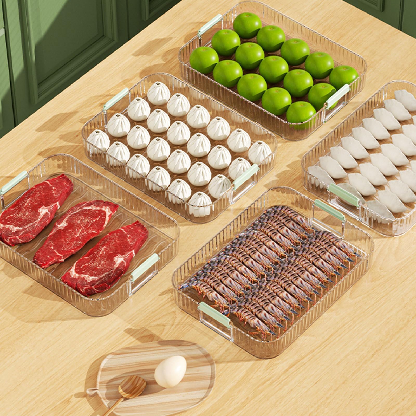 Deli Meat Container for Fridge, 3 Layer Bacon Lunch Meat Container for Refrigerator, Deli Meats Containers with Lids, Storage Boxes with Lid for Cold Cuts, Bacon Storage Box for Fridge