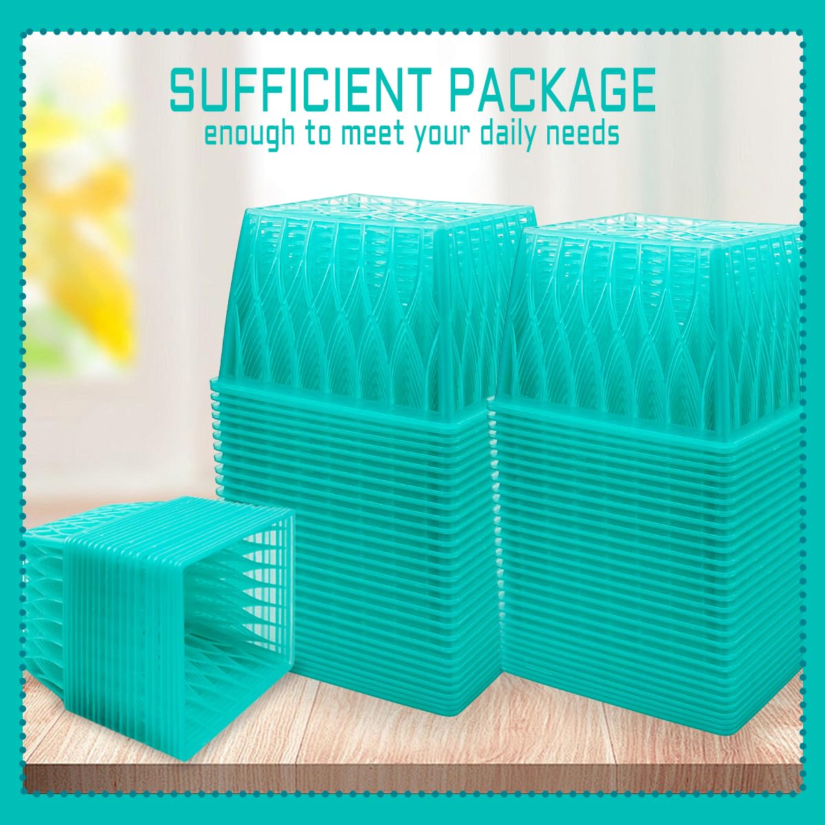 100 Plastic Berry Baskets Berry Boxes Green Strawberry Baskets, Pint Size with Open Woven Boxes, Fruit Storage Containers for Refrigerator, for Parties, Drawer Organizers and Craft Baskets