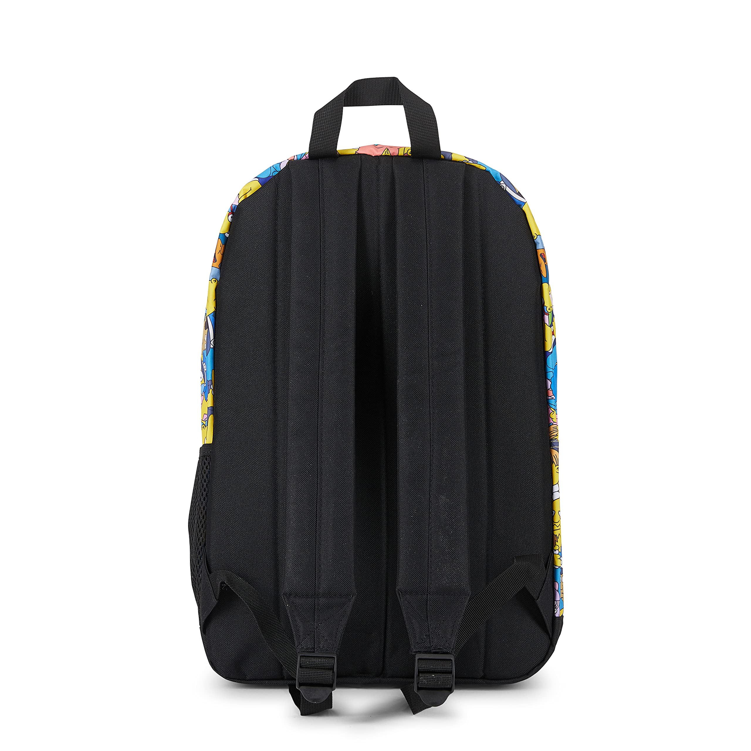 The Simpsons Homer Allover Backpack - The Simpsons Krusty The Clown, Homer, Bart and Lisa Bookbag - Knapsack for All (Yellow)
