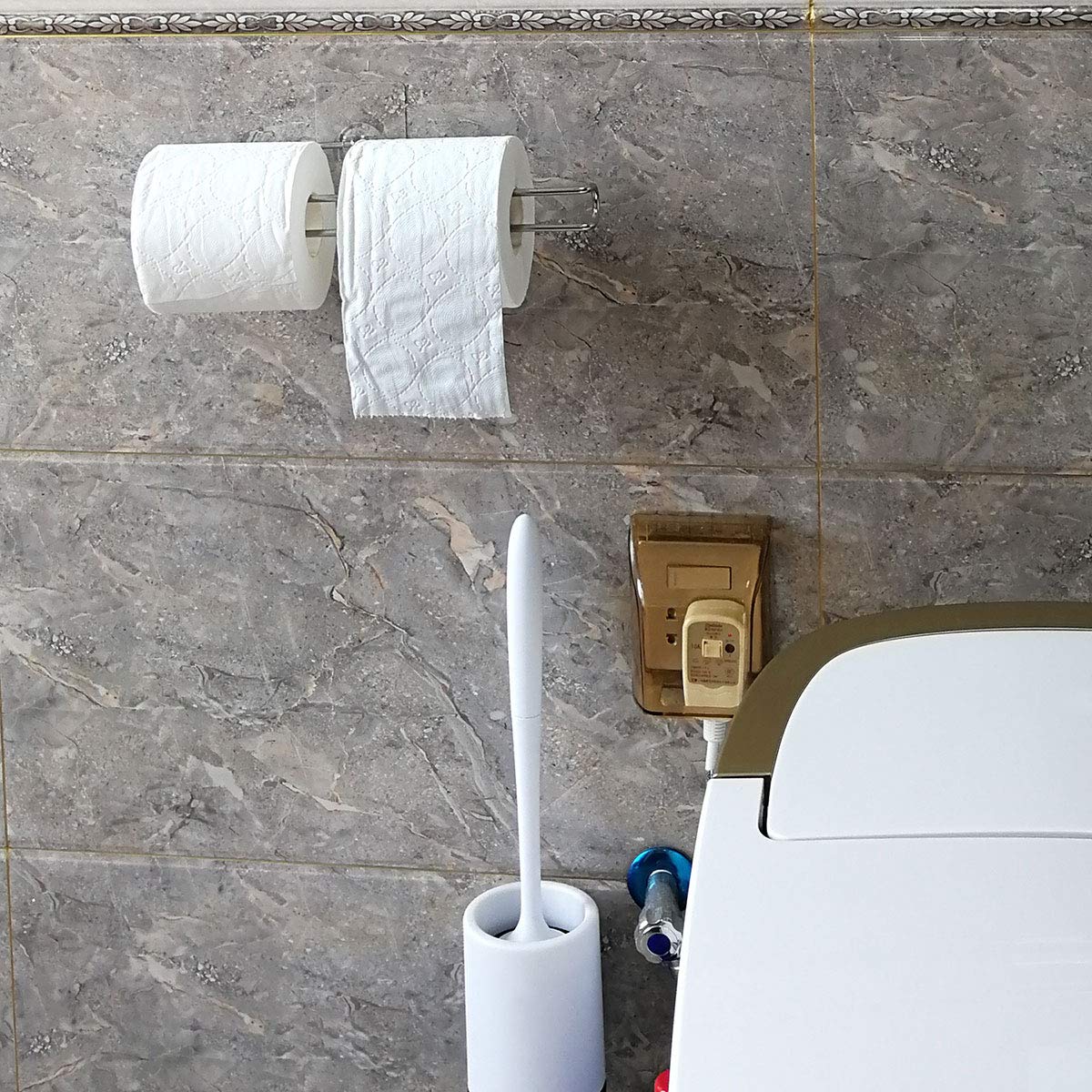 Under Cabinet Paper Towel Holder,ECROCY Paper Towel Rack,Wall Mount and No Drilling - Stainless Steel