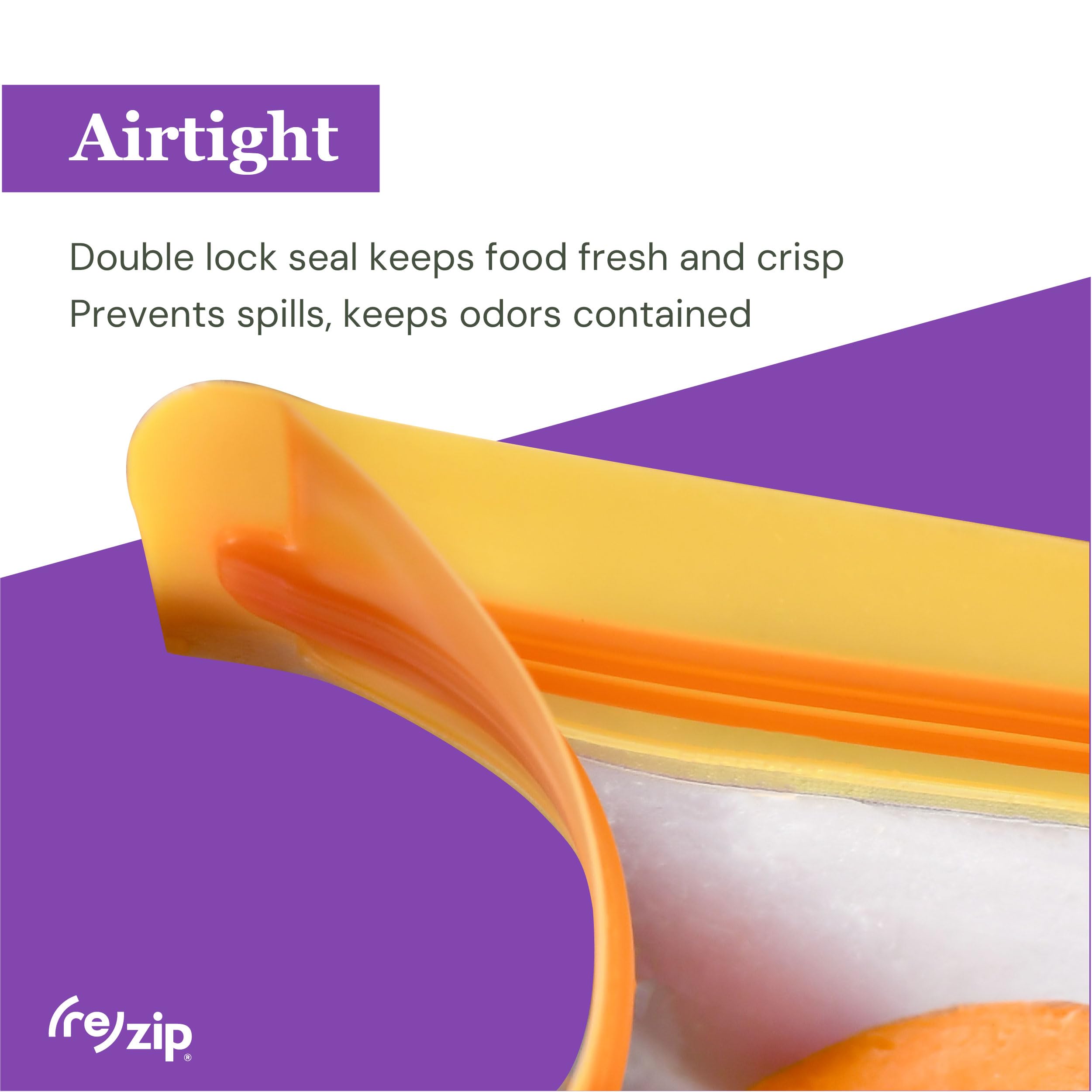 (re)zip Pizza Saver 2 pc Kit | Includes (2) Airtight Pizza Storage Bags | BPA-Free, Leakproof, Freezer-safe and Space-Saving Design | Keeps Pizza Fresh and Flavorful | Ideal for Leftovers