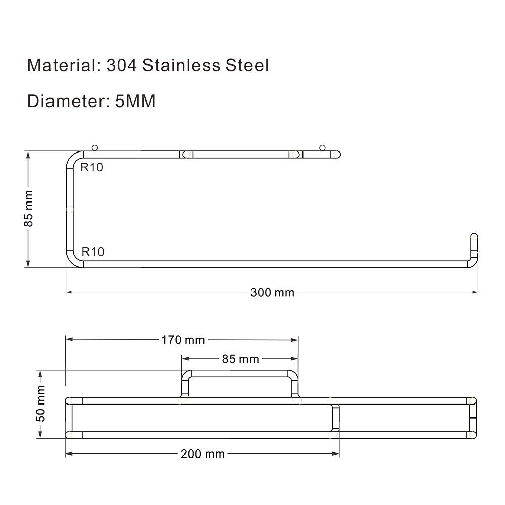 Under Cabinet Paper Towel Holder,ECROCY Paper Towel Rack,Wall Mount and No Drilling - Stainless Steel