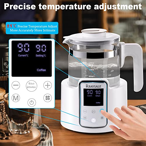 Electric Kettle Temperature Control with 6 Presets, 12h Keep Warm Baby Formula Kettle Hot Tea Maker Thermostatic Kettle Instant Water Warmer