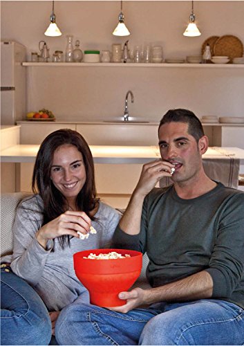 Lekue Microwave Popcorn Popper/ Popcorn Maker, Red