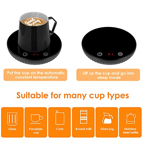 Coffee Mug Warmer, Mug Warmer for Desk 2 Temp Settings Auto ON/Off Coffee Cup Warmer with 1-12H Timer, Smart Coffee Warmer Candle Warmer for Warming & Heating Coffee, Beverage, Milk, Tea, Warm Gift