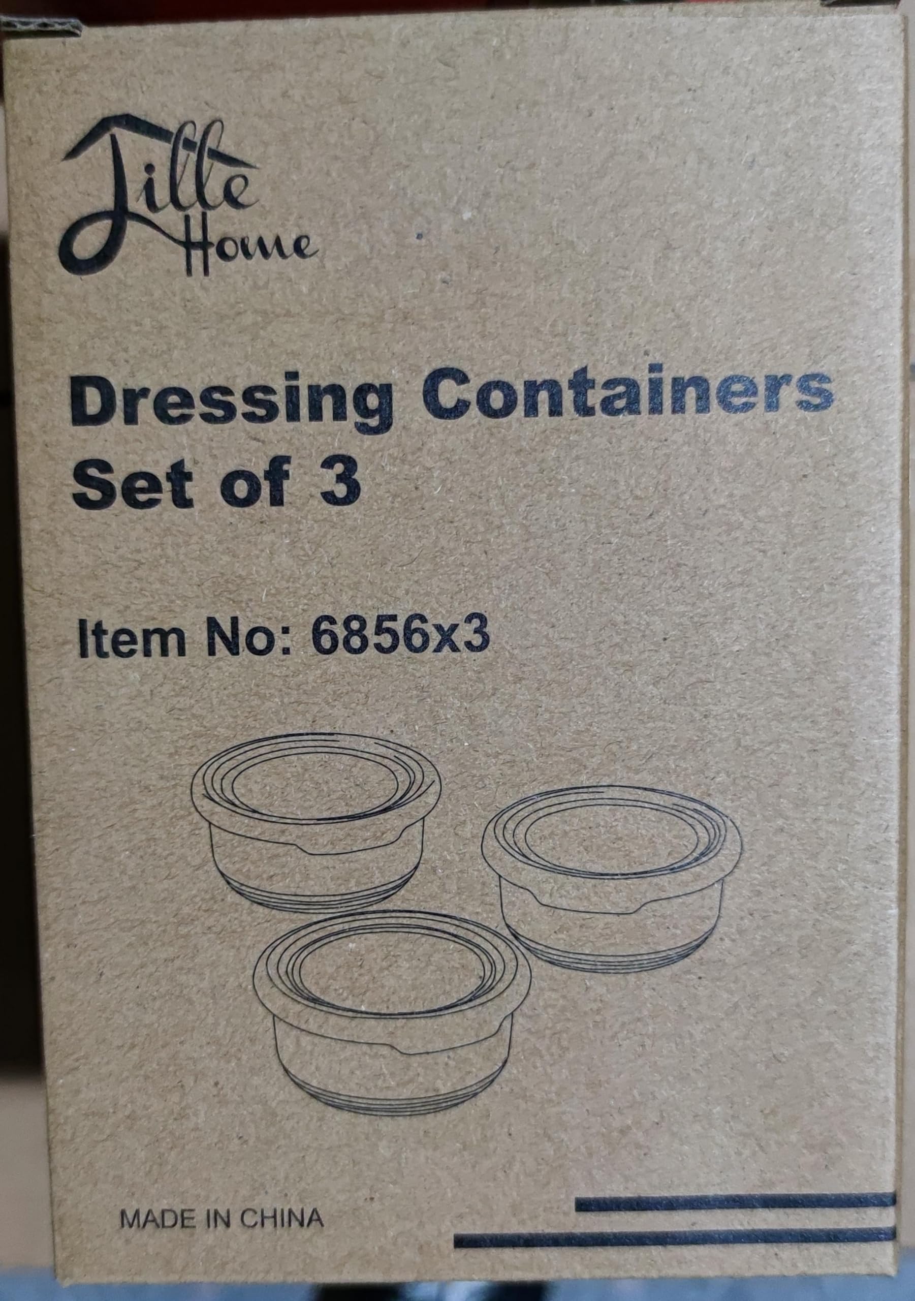 Lille Home 7.5 OZ Dressing Containers for Condiments, Salad Dressing, Dips, Stainless Steel Dipping Sauce Cups, Mini Food Storage with Lid, Set of 3, Leakproof, BPA Free