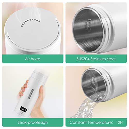 ๐จ๐ฝ๐ด๐ฟ๐ฎ๐ฑ๐ฒ๐ฑ Travel Portable Electric Kettle,380ML Small Mini Coffee Tea Kettle,One Cup Hot Water Maker with Auto Shut-Off,304 Stainless Fast Water Boiler with Four-Speed Temperature Adjustment