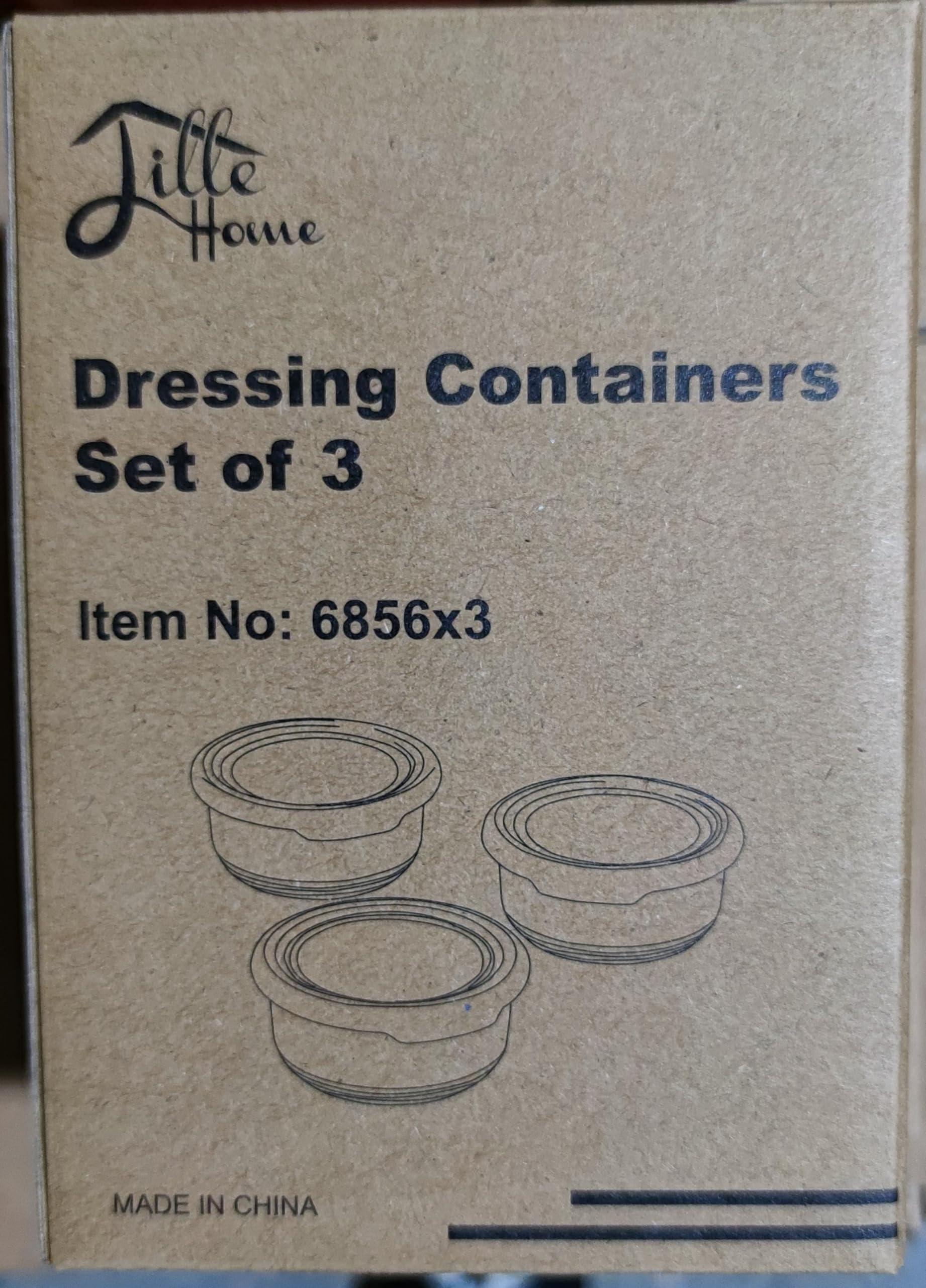 Lille Home 7.5 OZ Dressing Containers for Condiments, Salad Dressing, Dips, Stainless Steel Dipping Sauce Cups, Mini Food Storage with Lid, Set of 3, Leakproof, BPA Free