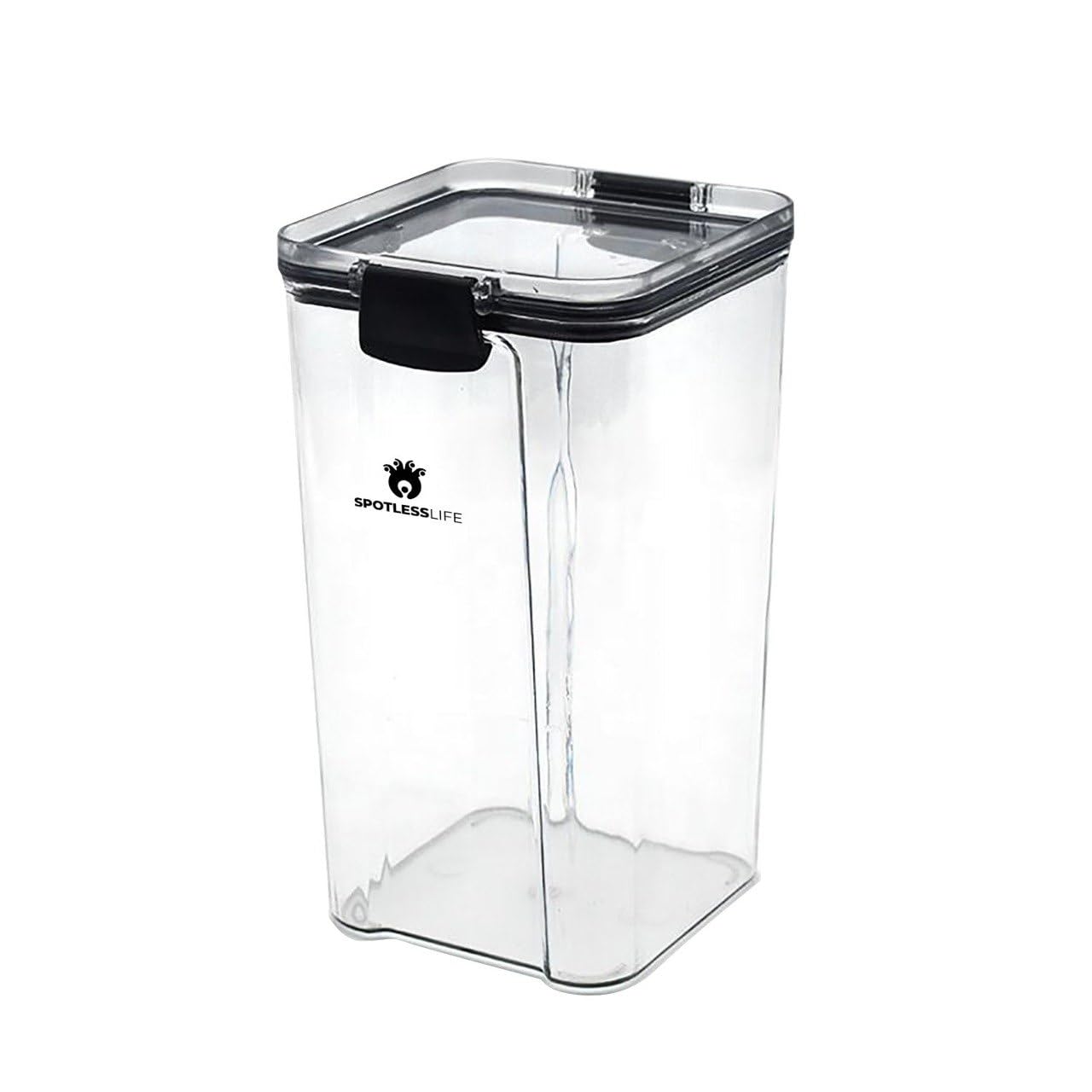 SPOTLESSLIFE Pantry Food Storage Container - 60oz - Tall Kitchen Canister with Airtight Lid, Clear Organizer for Dry Ingredients, Flour, Cereal – Large Sealed Container for Kitchen and Pantry