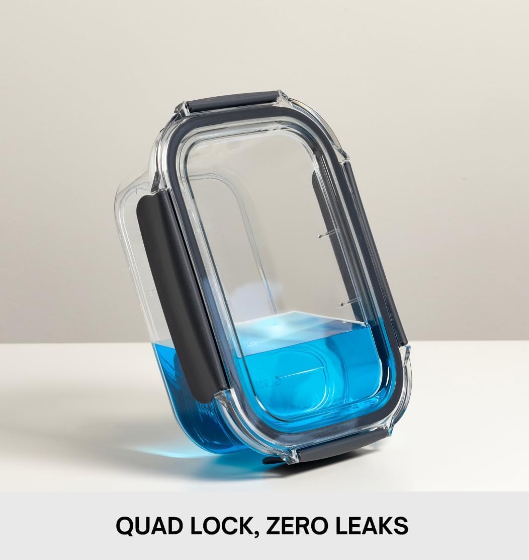 24/7 BAGS 6 Set Quad Lock Airtight Pantry Storage Containers, Leak Proof, BPA Free, Freezer Storage Safe, (Herbs, Tea, Spices, Coffee, Sugar, and More) 3 Sizes, 2 sets each