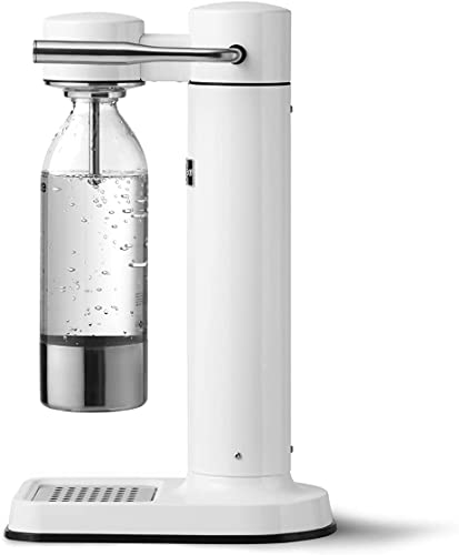 aarke - Carbonator III Premium Carbonator - Sparkling & Seltzer Water Soda Maker Soda Maker with PET Bottle (White, With CO2 Cylinder)