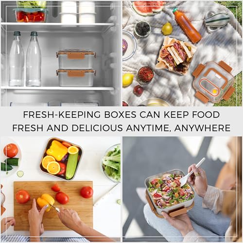Vacuum Sealed Container,with Vacuum Pump,Stainless Steel Vacuum Food Storage Container,for Food Storage,Kitchen Storage ,Keep Food Fresh 5 Times Longe