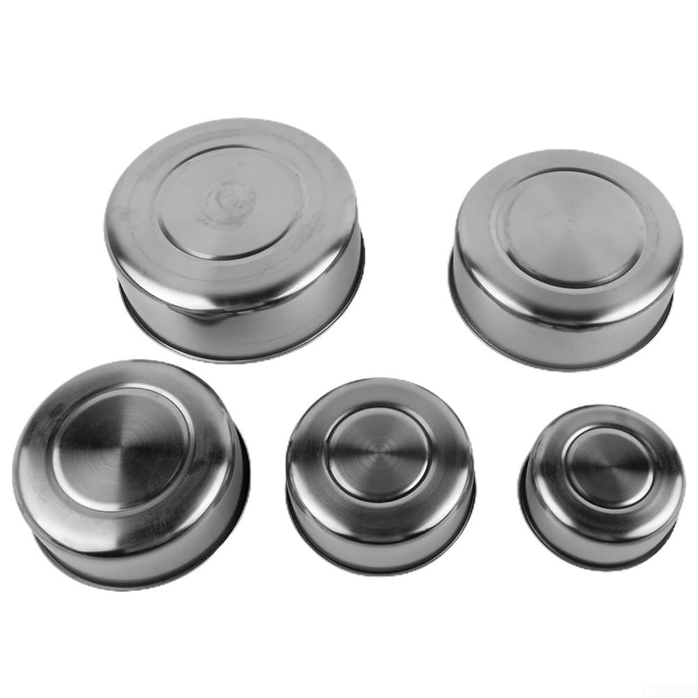 Cloudpower 5 Pcs Stainless Steel Food Storage Containers With Plastic Lids, Leakproof Stainless Steel Lunch Box Containers, Deep Size Bowls