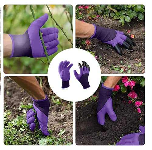 Generic, Garden and Yard Leaf Scoops Hand Rakes, Large Sized, Multiple Use for Leaves, Lawn Debris and Trash Pick Up +1 pair of garden gloves, Green-1