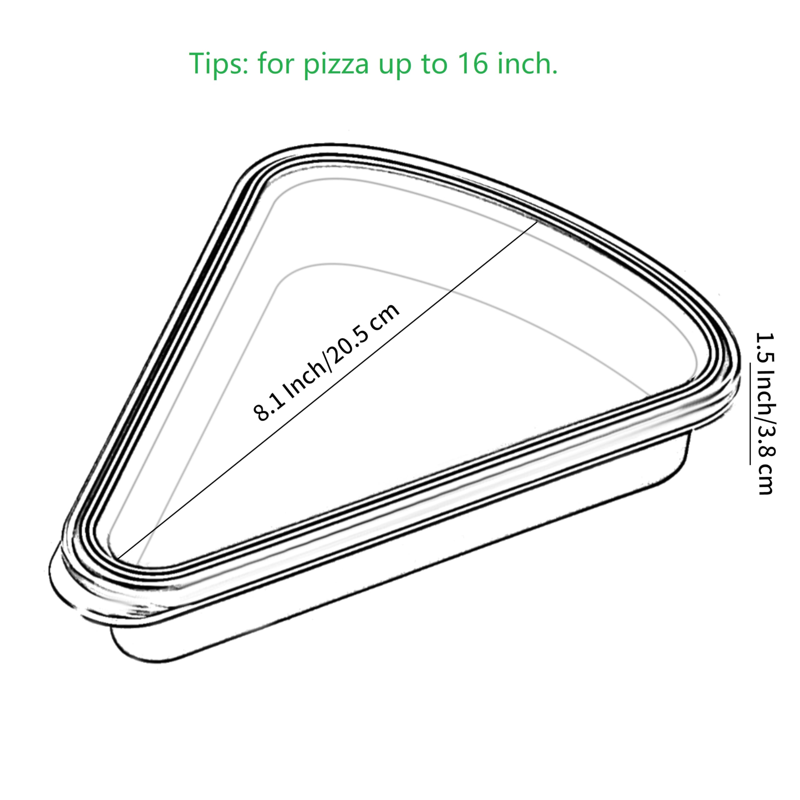 KEVJES 5Pack Reusable Silicone Leftover Pizza Slice Storage Container Box with Air-tight Lids-BPA Free,Fits Single Slice up to 16β,Save Space,Refrigerator organizer. (Space Grey)