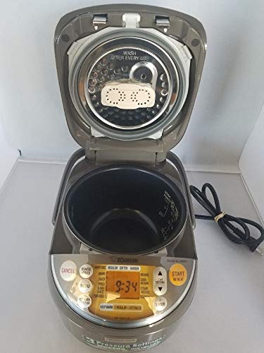 Zojirushi NP-NWC10XB Pressure Induction Heating Rice Cooker & Warmer, 5.5 Cup, Stainless Black, Made in Japan